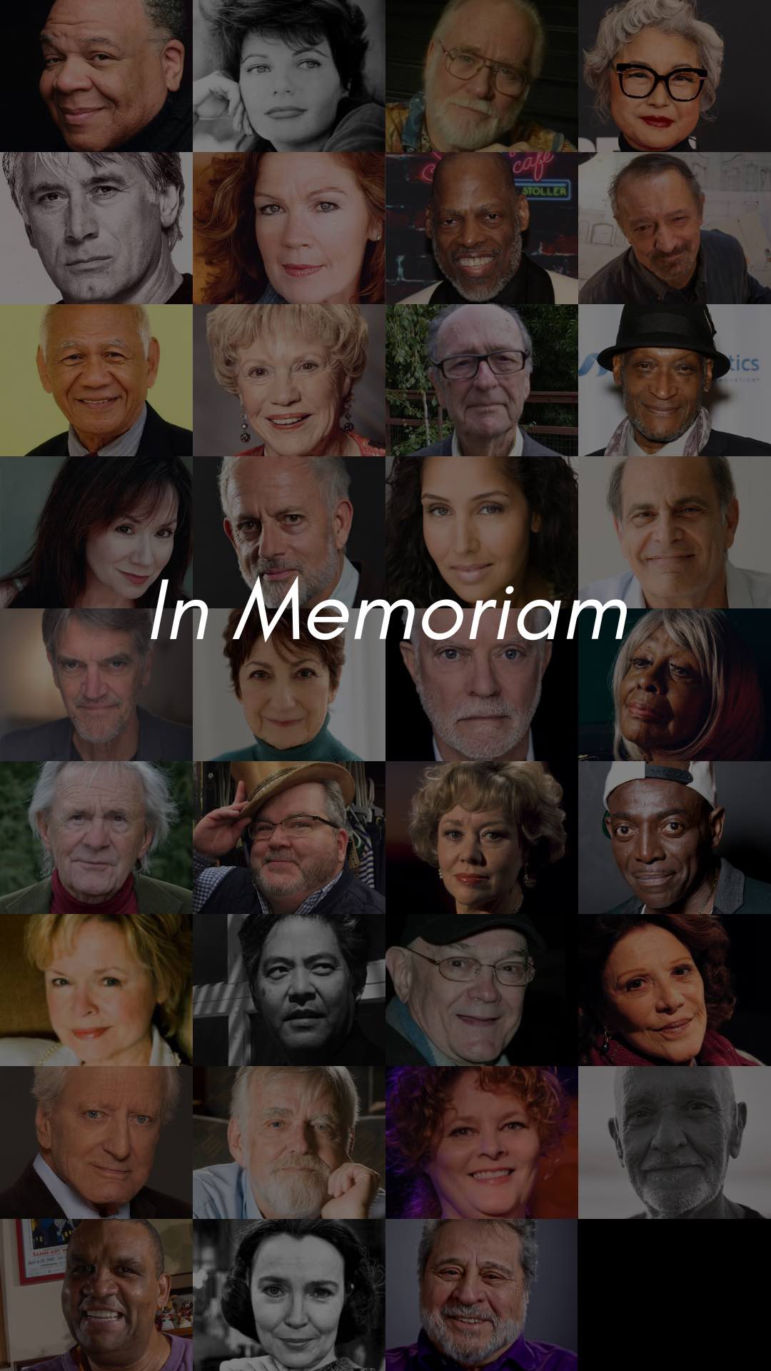 Our "In Memoriam" video celebrating working artists, 2023-2024
